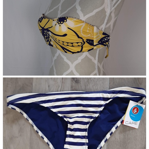 Volcom | Swim | Volcom Vintage Bandeau Bikini Set | Poshmark